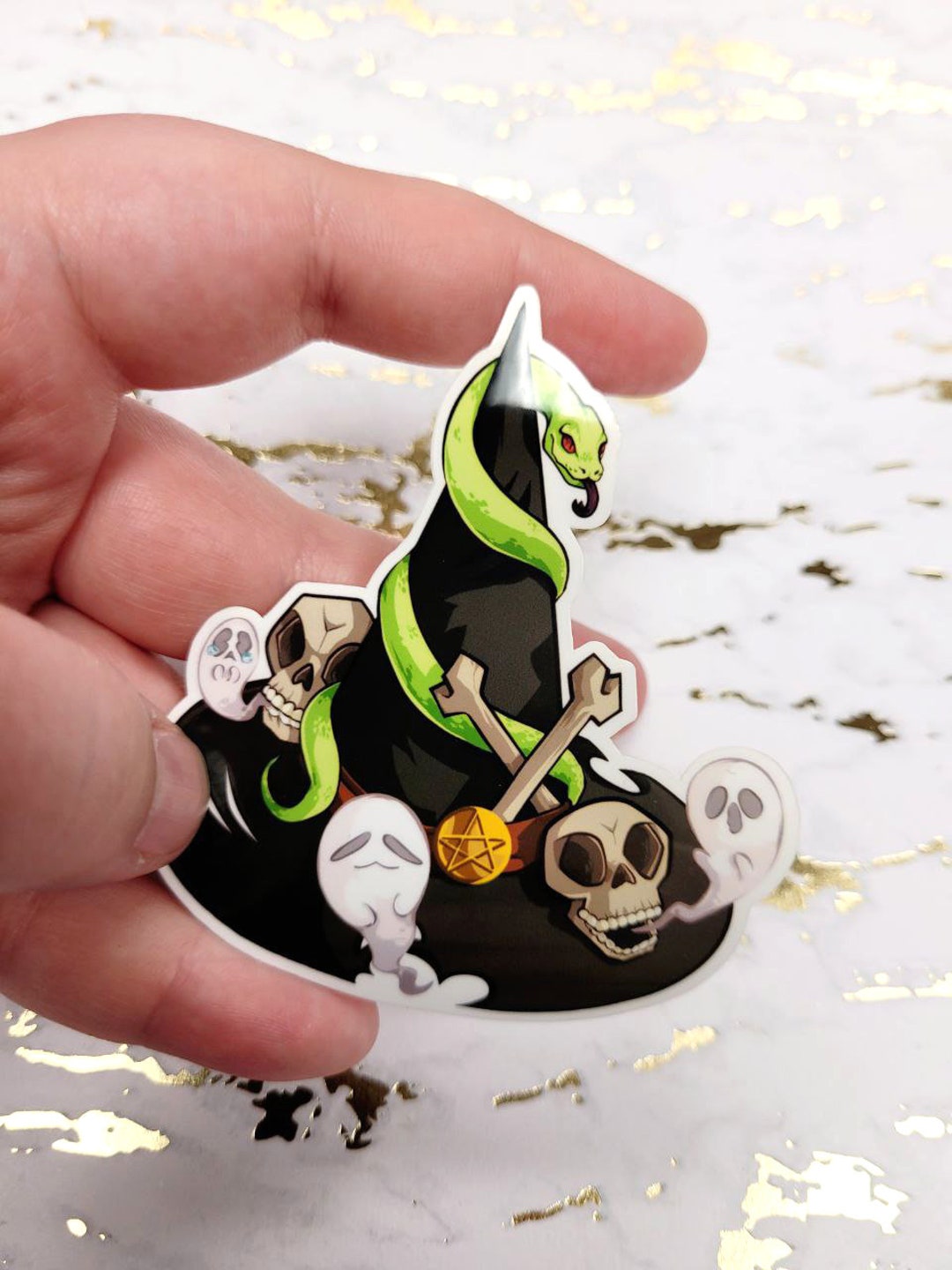 Necromancer Witch Hat Sticker - Etsy