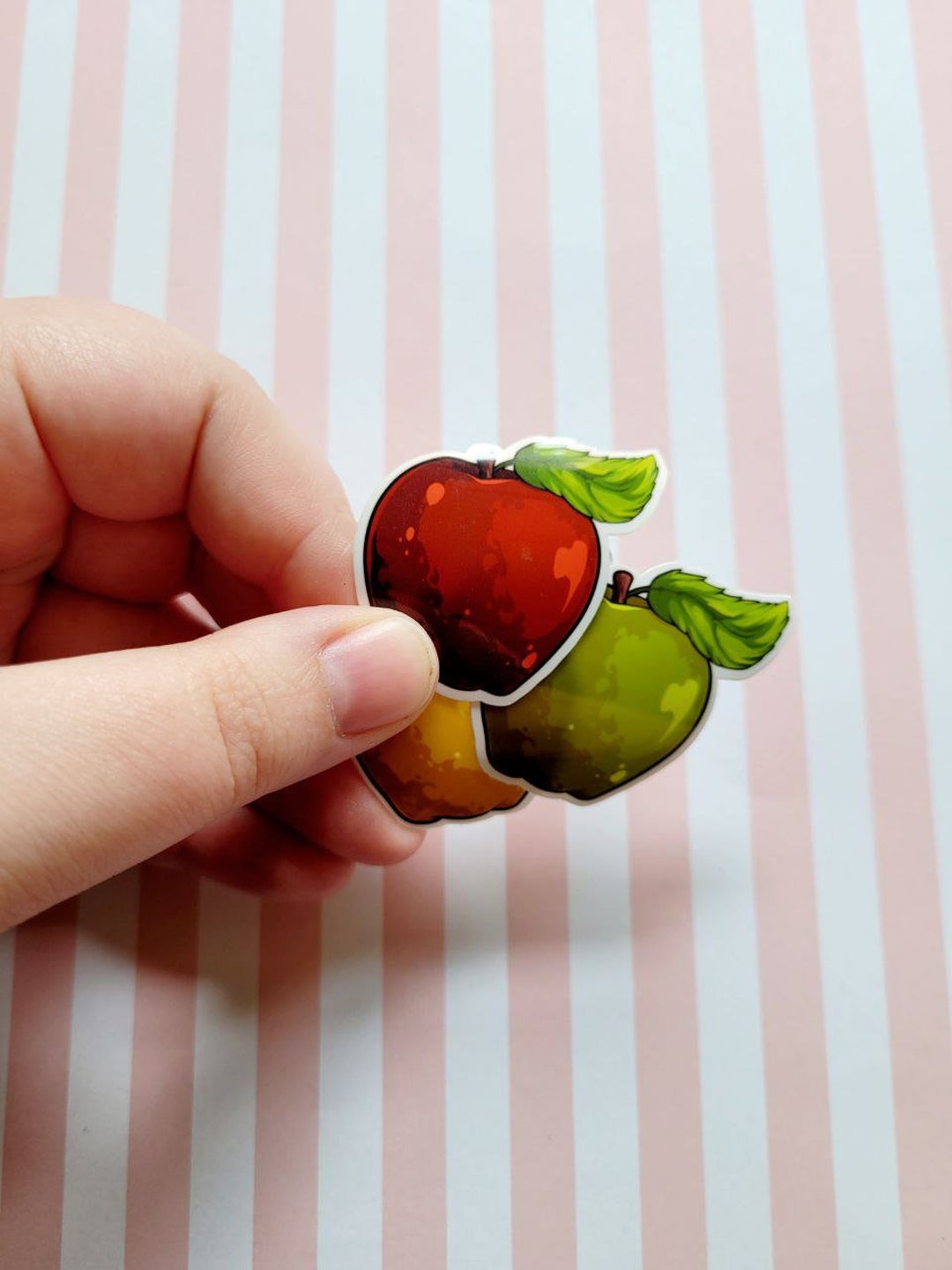 Apple Stickers | 3 Color Options - Etsy