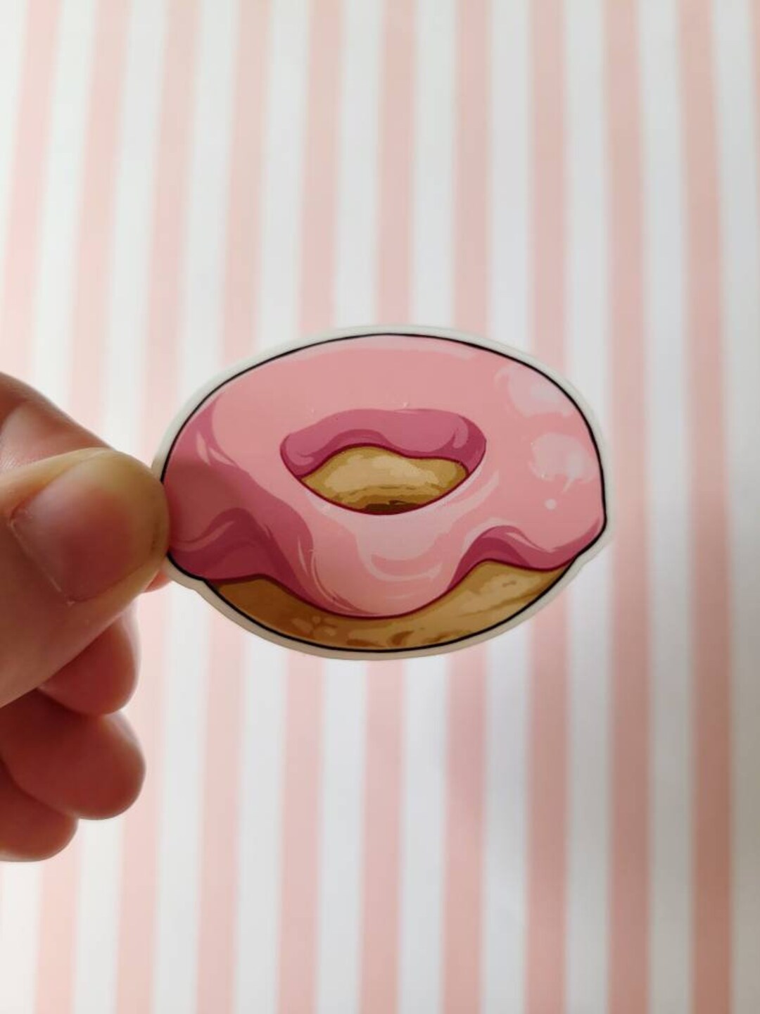 Pink Doughnut Sticker - Etsy