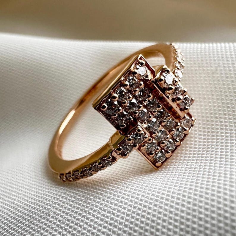 Lab-grown Diamond Ring – 14K Gold, Luxury Handmade Jewelry - Etsy