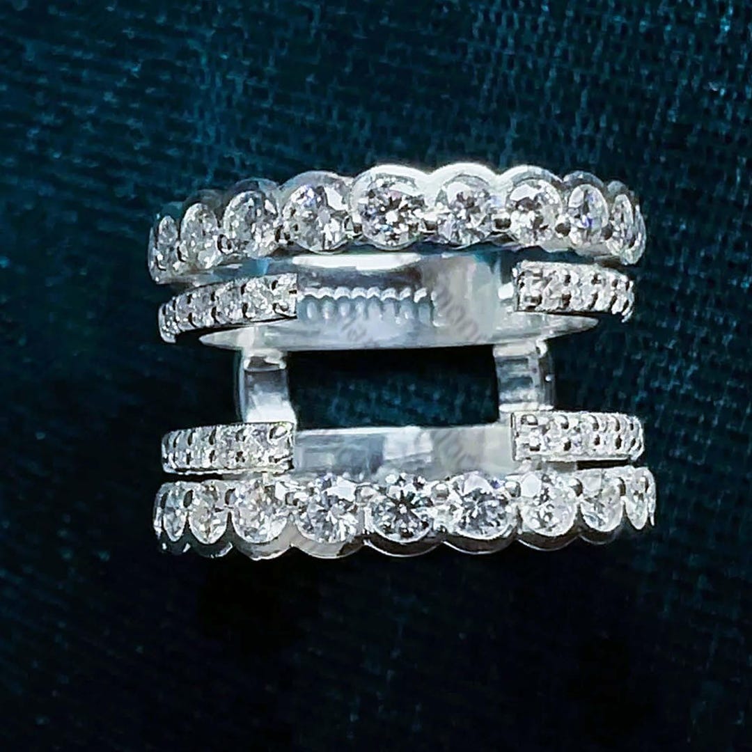 1.50 Ct Round Ring Enhancer, Moissanite Ring Enhancer, Aggie Ring ...