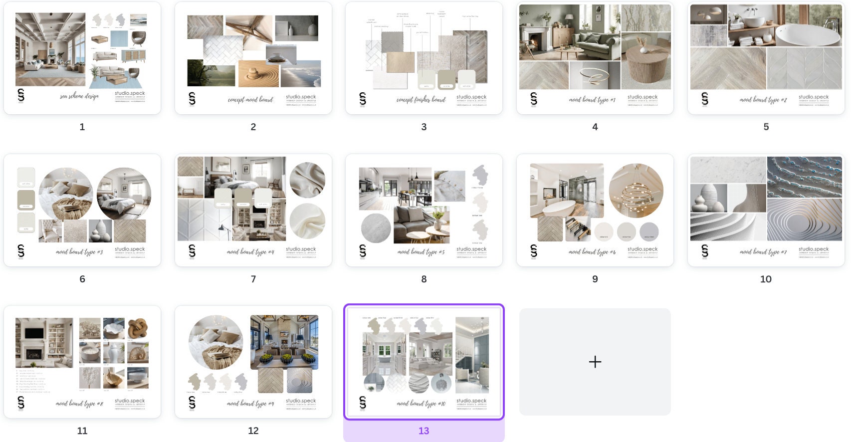 Studio Speck Interior Design Moodboard Template for Canva - Etsy