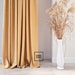 56" (143 Cm) Wide Light Brown Linen Curtain (1 Pcs). Brown Living Room ...