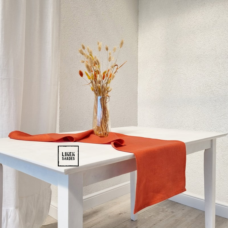 Orange Table Runner - Etsy
