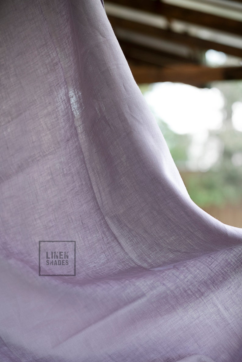 56" (143 Cm) Wide Lavender Linen Curtain (1 Pcs). Living Room Curtain ...