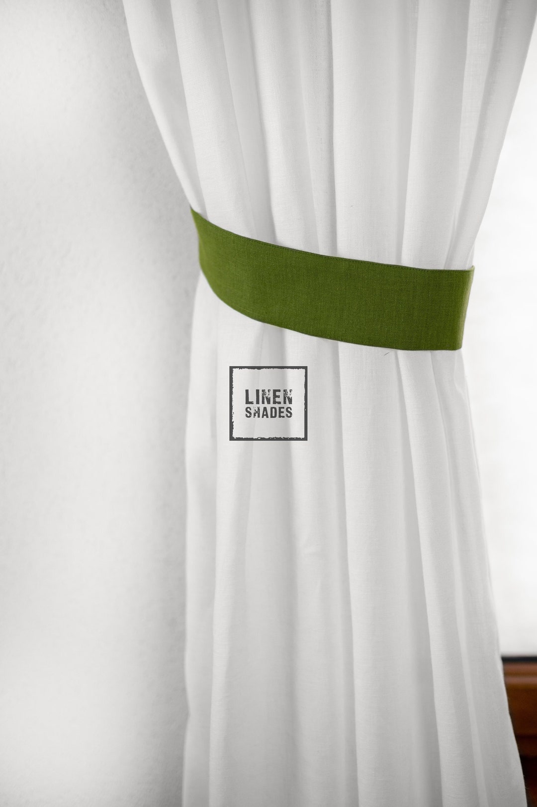 Handcrafted Linen Curtain Holders - Chic Accessories for Your Curtains ...