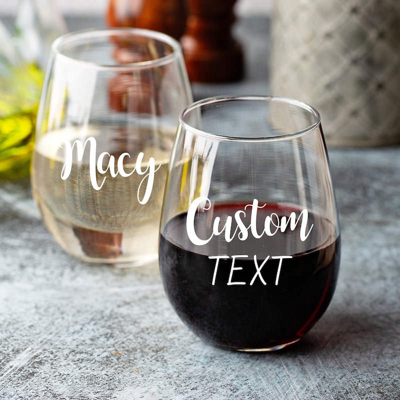 Personalized Wine Glasses Etsy