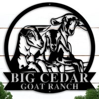 Custom Goat Farm Sign, Personalized Goat Ranch Farm Sign, Large ...