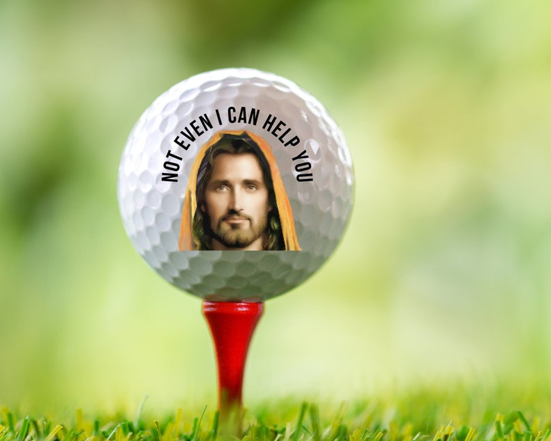 CUSTOM Jesus Golf Balls Funny Golf Gifts for Men Funny - Etsy