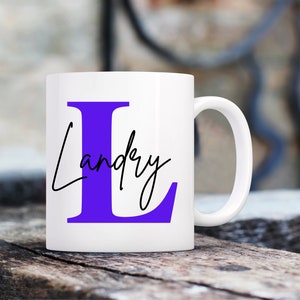 Personalized Coffee Mug, Monogram Coffee Mug, Coffee Mug With Letter ...