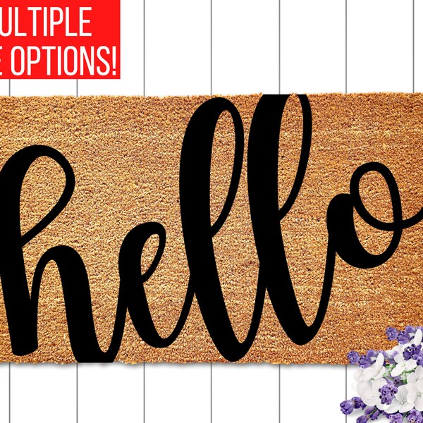 Hello Doormat - Etsy