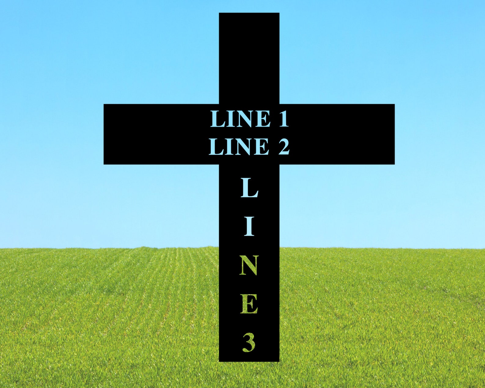 Personalized Memorial Cross, Personalized Grave Site Marker, Temporary ...