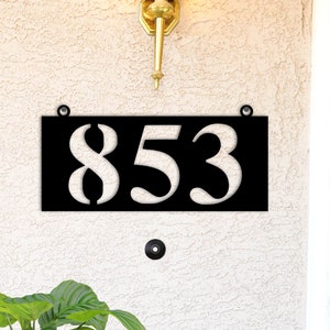 Hanging Address Sign, Metal Address Sign for Yard, Hanging Address ...