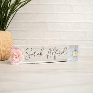 Desk Name Plate for Women, Personalized Gift for Her, Custom Name Plate ...