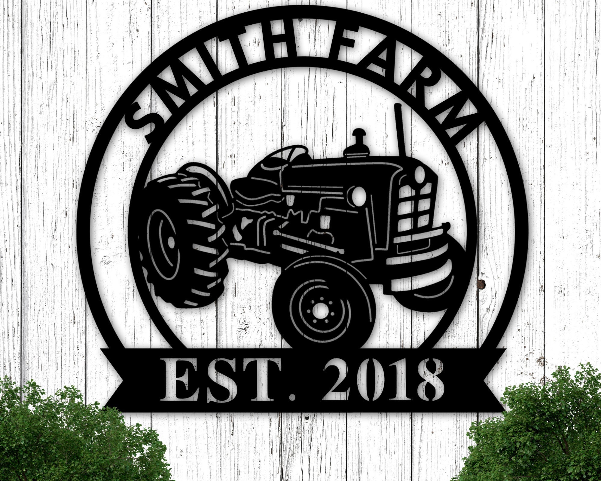 Custom Metal Tractor Sign, Farm Metal Sign, Family Last Name Metal Sign ...
