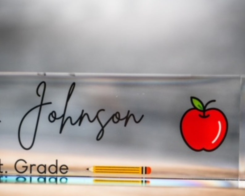 Personalized Teacher Name Plate, Custom Desk Sign for Teachers, Teacher ...