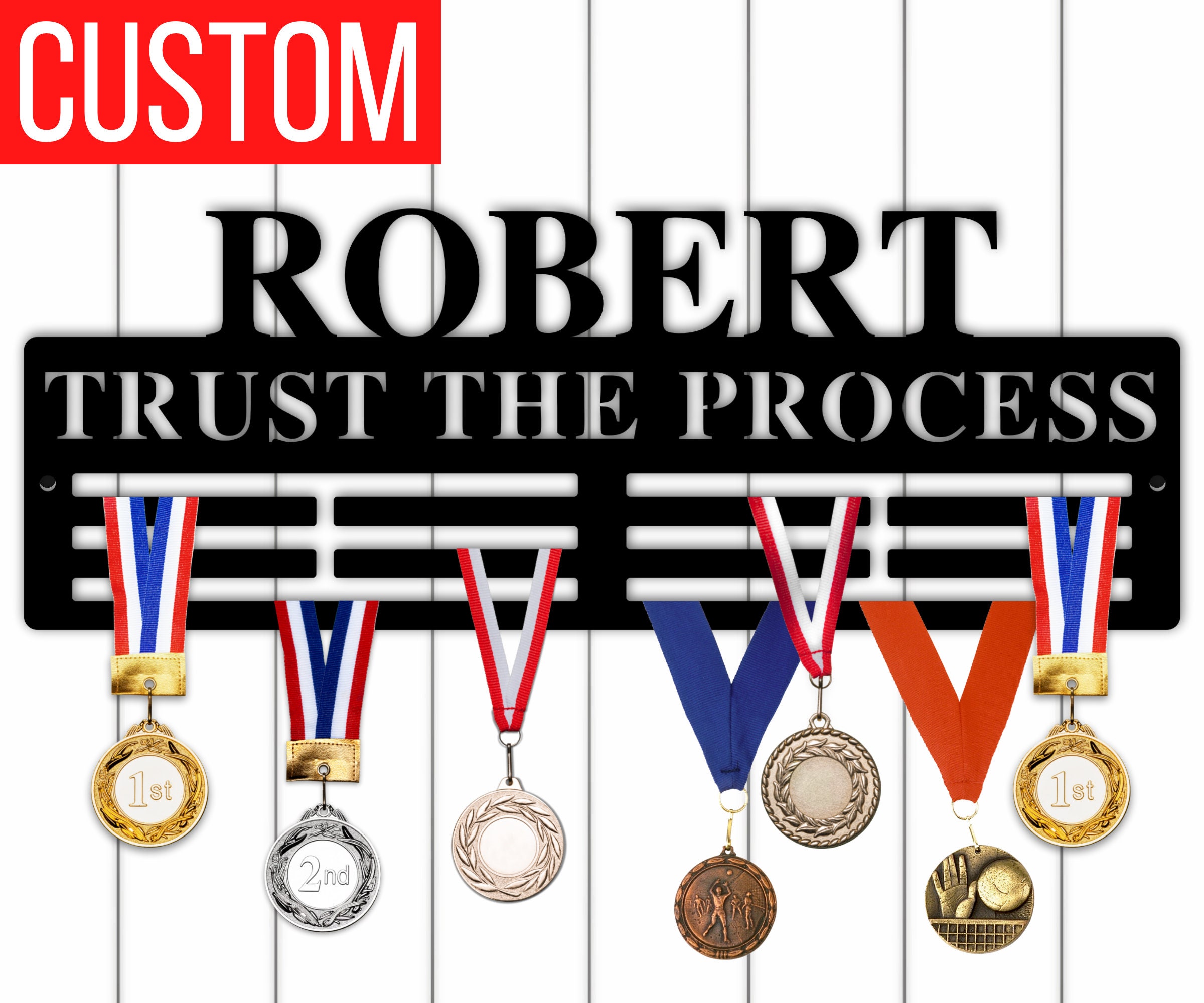 Custom Medal Hanger Holder Display, Personalized Medal Holder, Custom ...