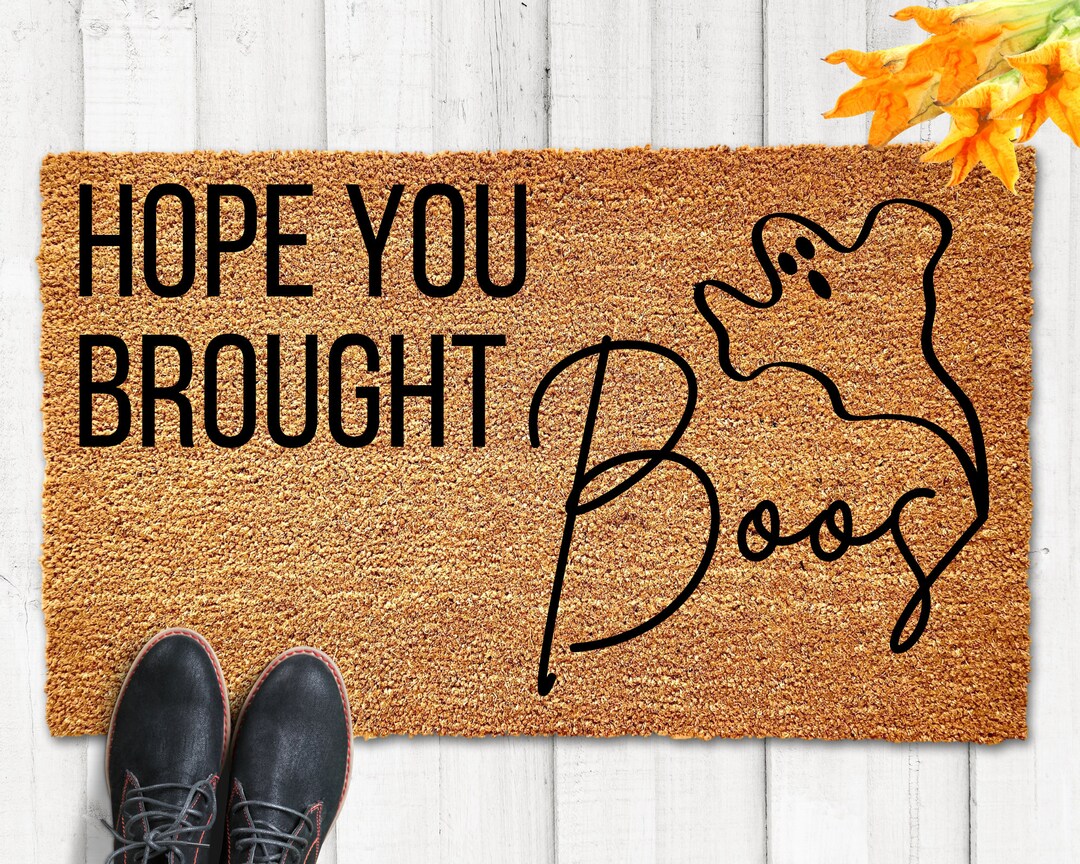 Hope You Brought Boos Doormat, Halloween Doormat, Fall Doormat, Pumpkin ...
