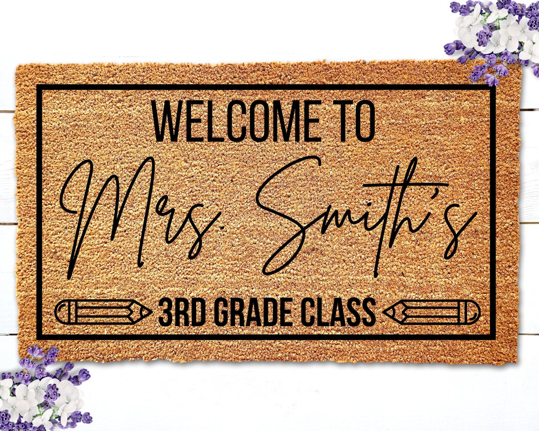 Custom Doormat for Classroom Doormat Teacher Gifts Personalized Teacher ...