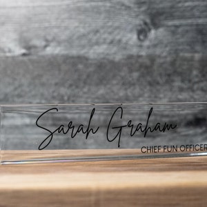 Desk Plaque, Name Plate for Desk, Personalized Acrylic Gift, Custom ...