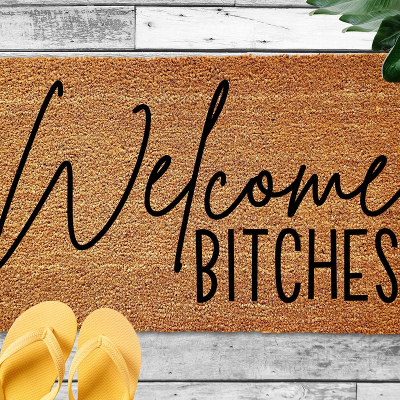 Funny Door Mats Bitches - Etsy