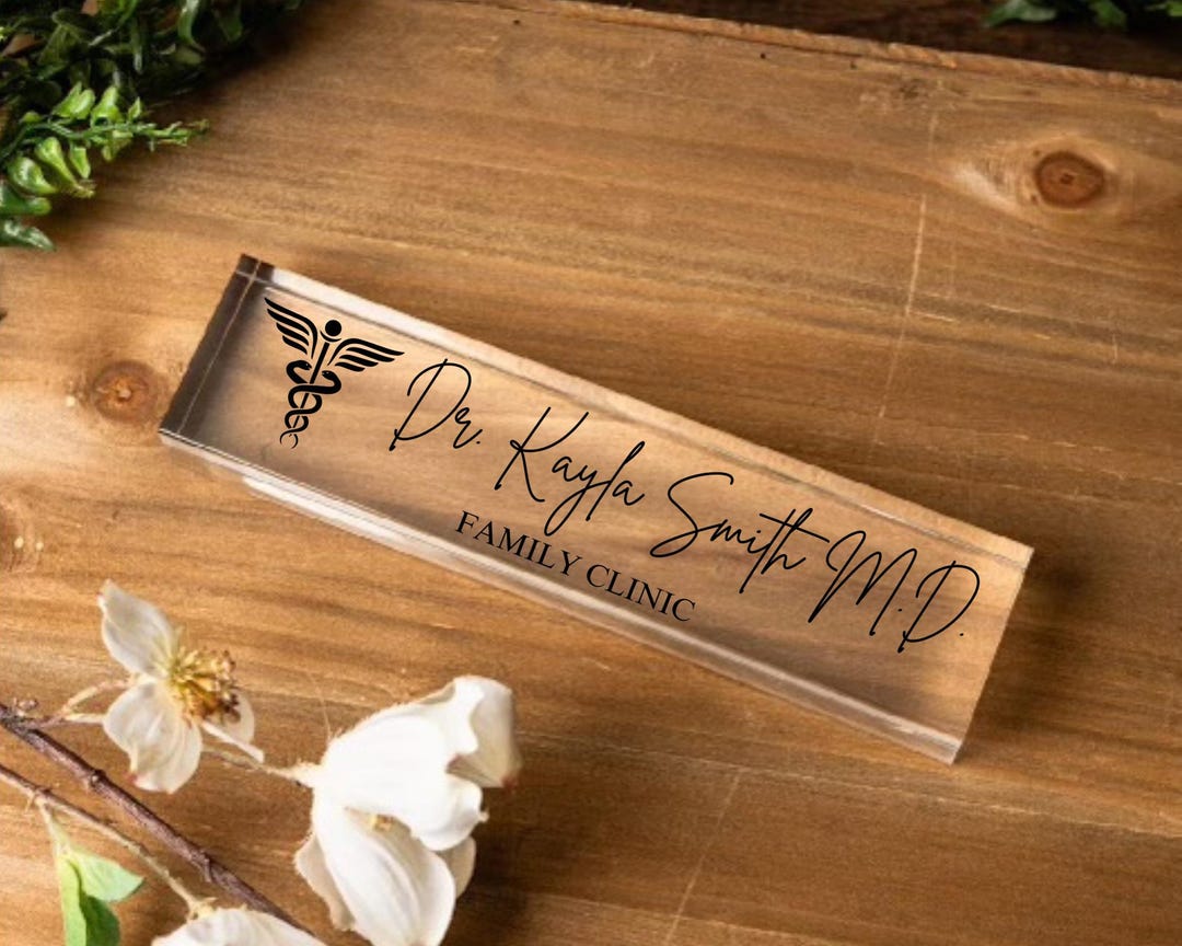 Doctor Desk Name Plate, Physician MD Doctor Gift, PA Surgeon Nameplate ...