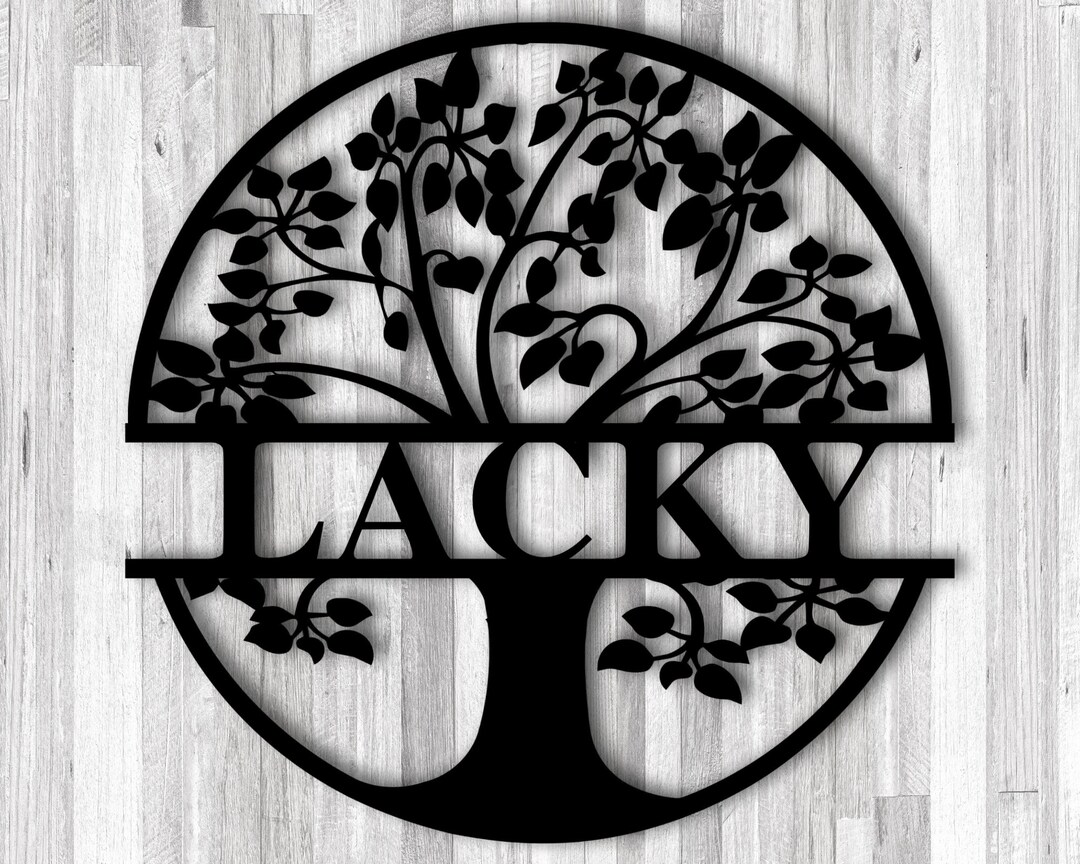Personalized Tree of Life Sign, Custom Metal Tree of Life Sign, Metal ...