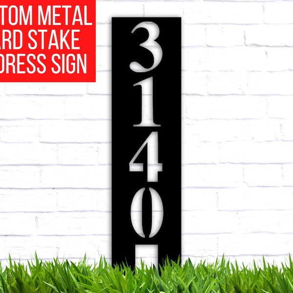 House Number Yard Sign - Etsy