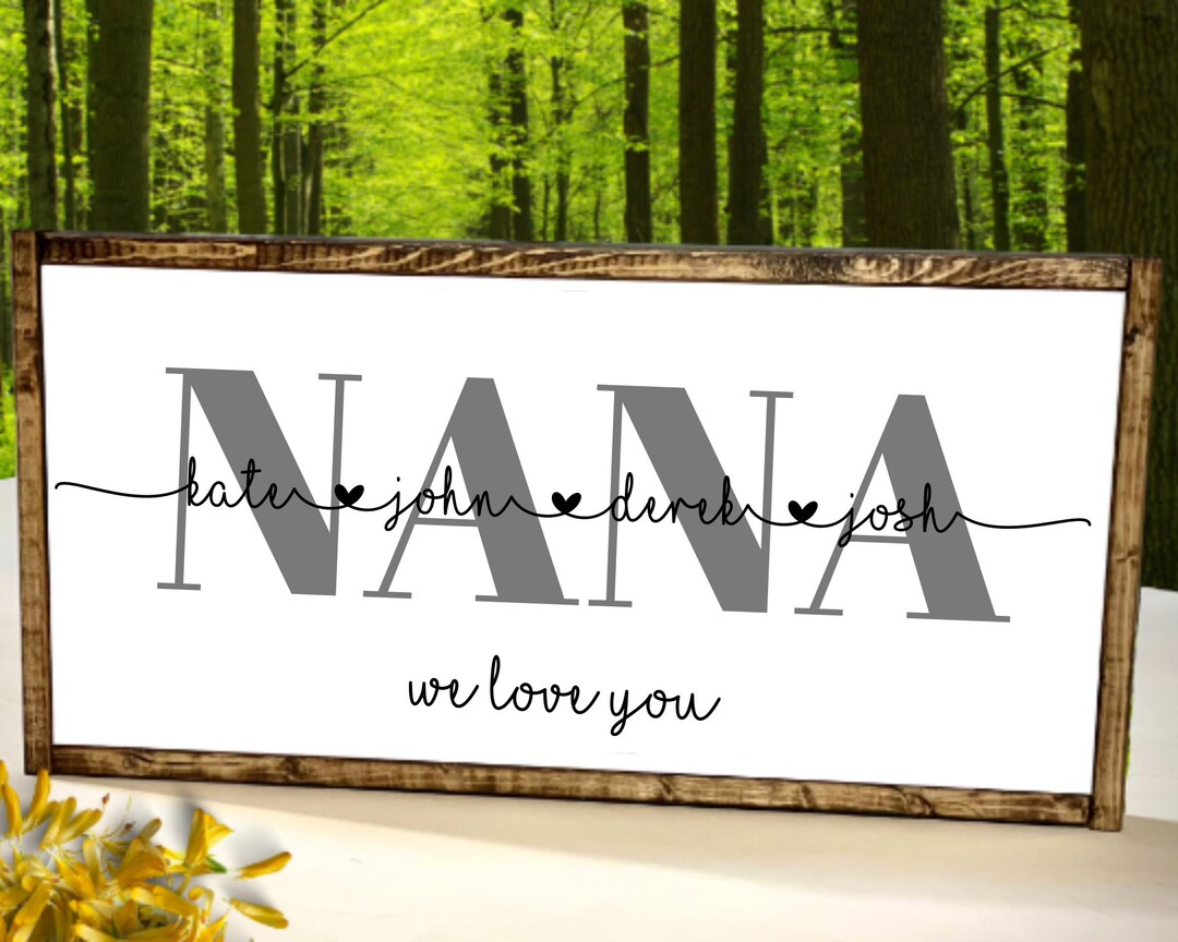 Nana Mothers Day Gift, Nana Sign, Gift for Nana, Rustic Sign for ...