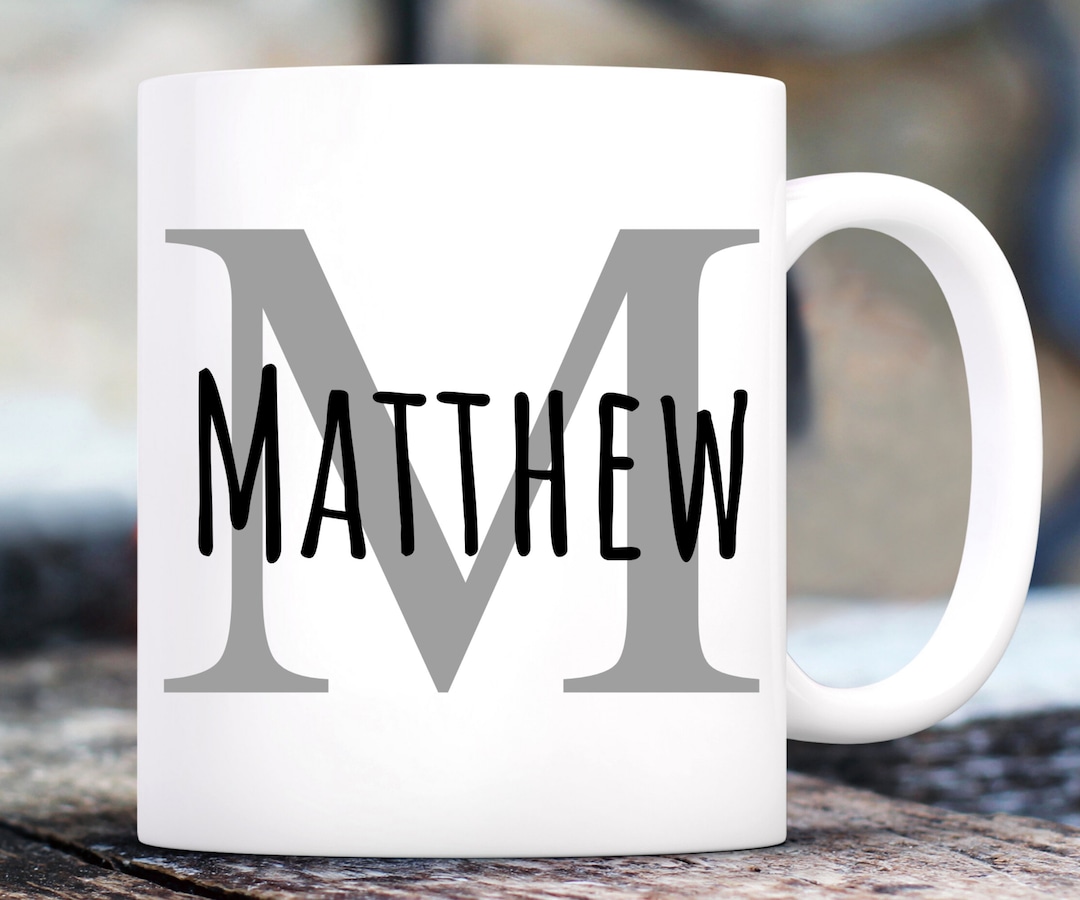Custom Coffee Mug for Men, Custom Coffee Cup, Custom Mug, Initial ...