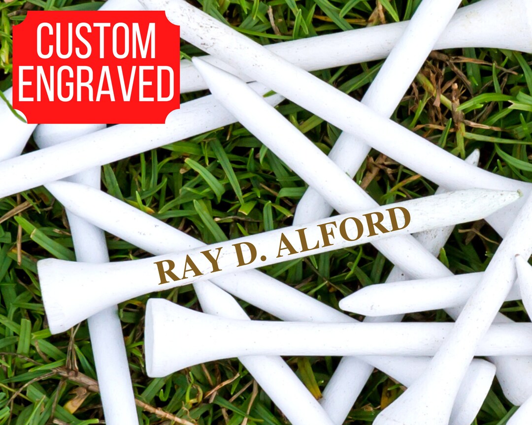 Personalized Laser Engraved Golf Tees, Custom Engraved Wood Golf Tees ...