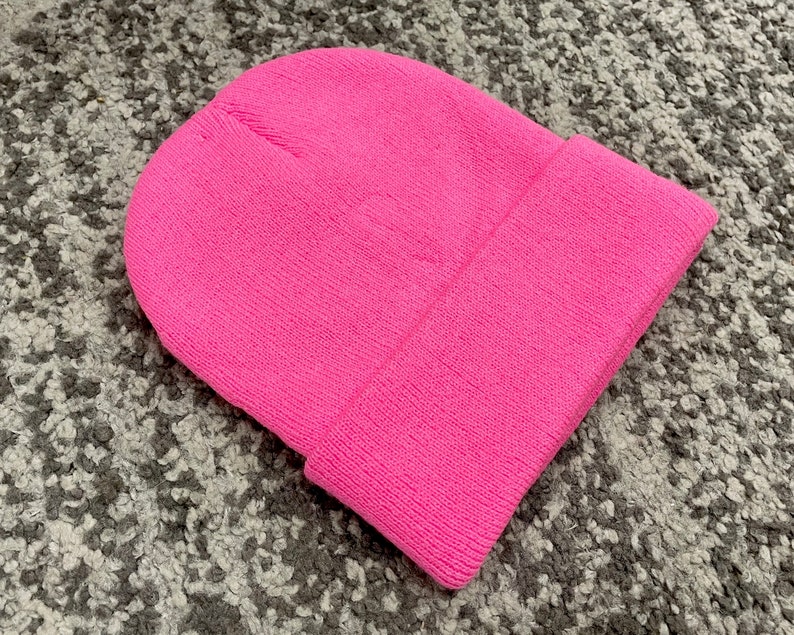 Custom Beanie for Kids Leather Patch Beanies Personalized - Etsy