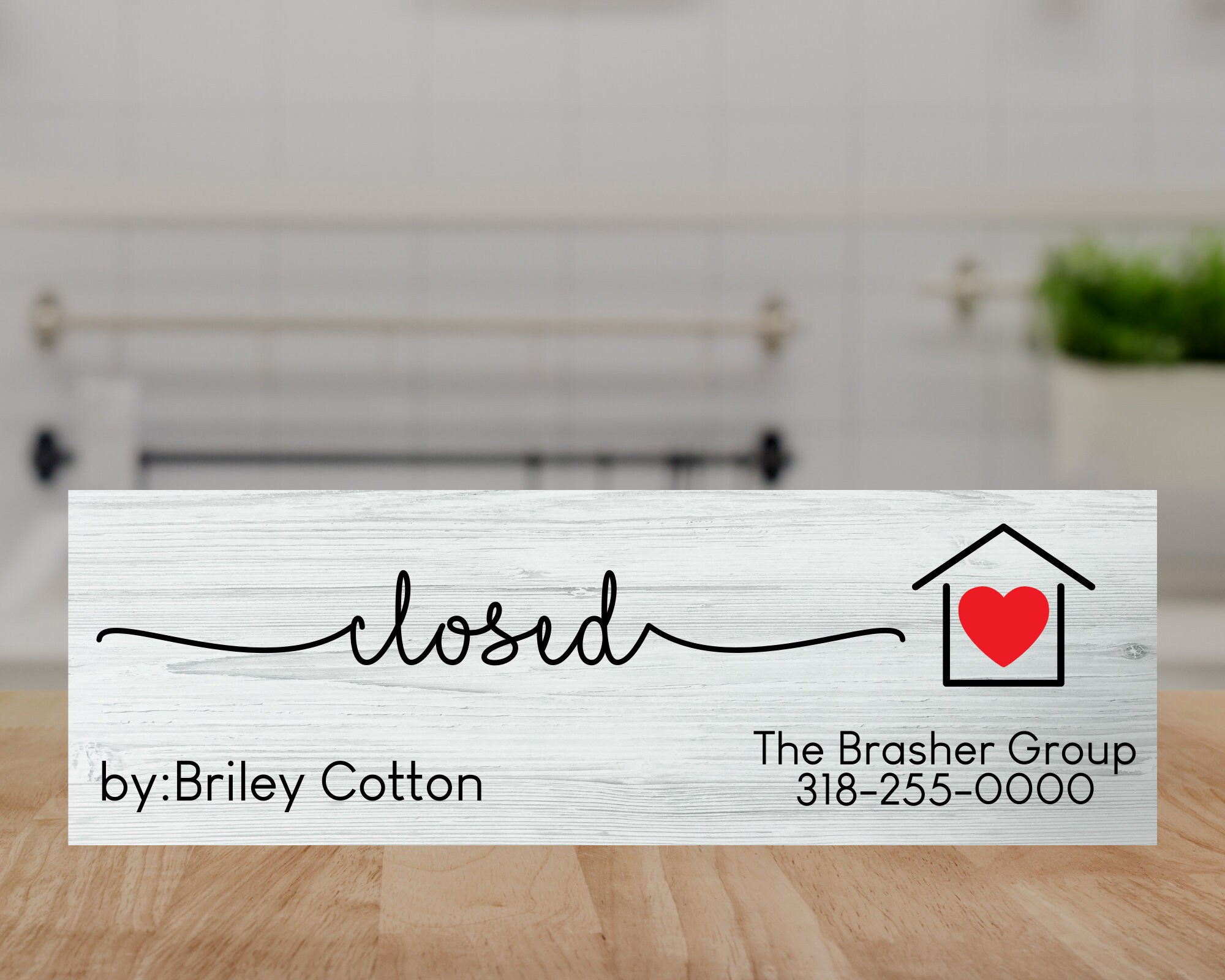 Personalized Closed Wood Sign for Realtor Closing Gift Real - Etsy