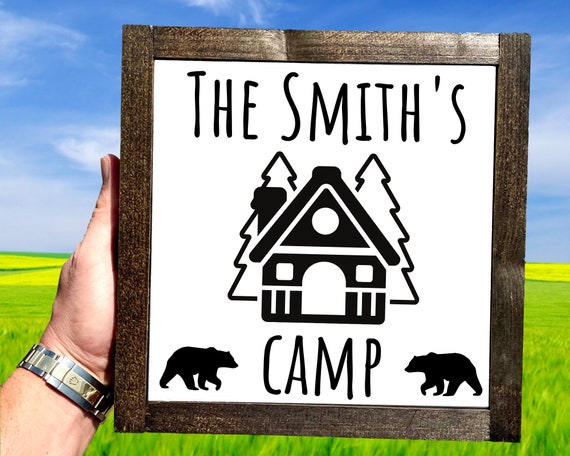 Personalized Camp Sign Cabin Sign Custom Wood Sign | Etsy