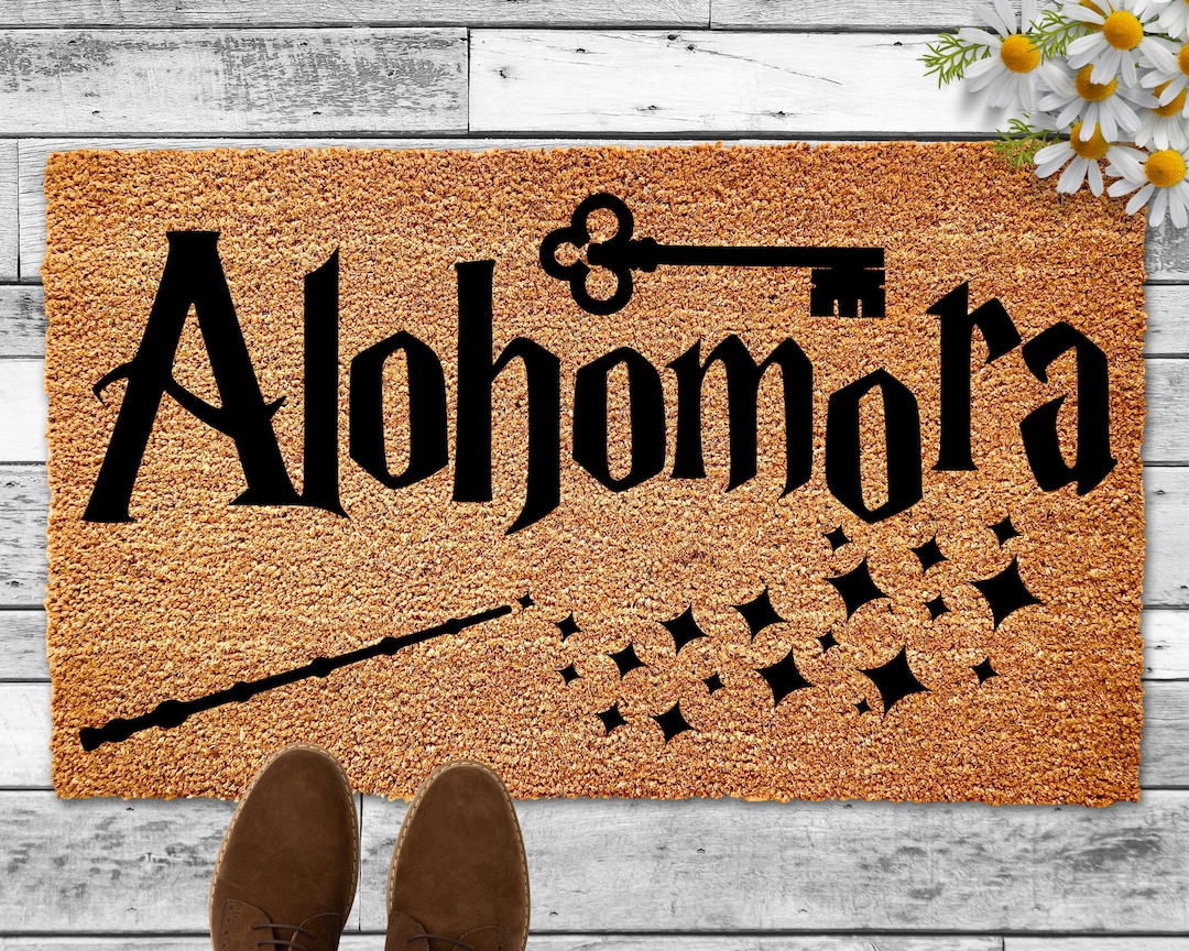 Alohomora, Doormat for Nerds, Geek Chic Doormat, Magical Decor, Fantasy ...