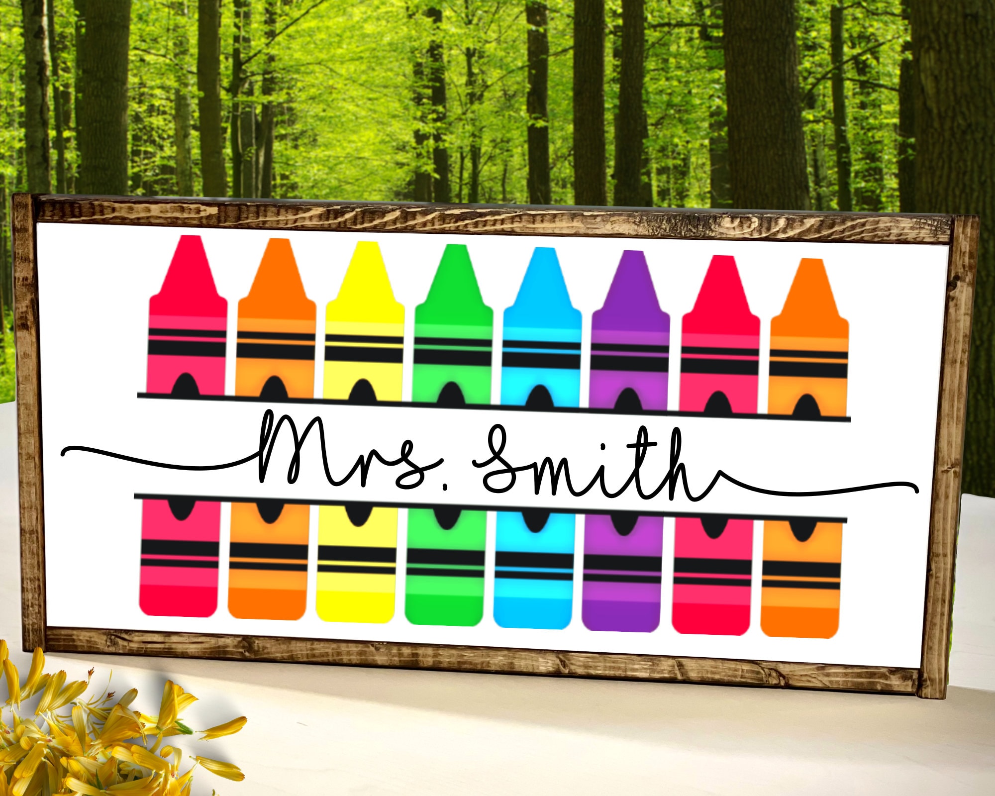 Crayon Teacher Classroom Sign Personalized Classroom Sign - Etsy