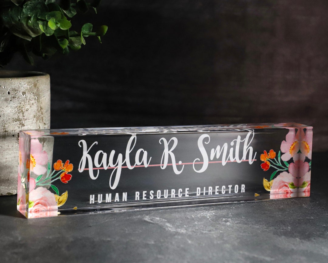 Custom Desk Sign, Office Decor, Executive Gift, Professional Name Plate ...