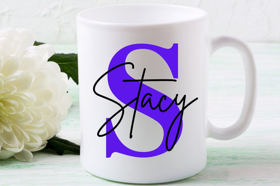 Personalized Coffee Mug, Monogram Coffee Mug, Coffee Mug With Letter ...