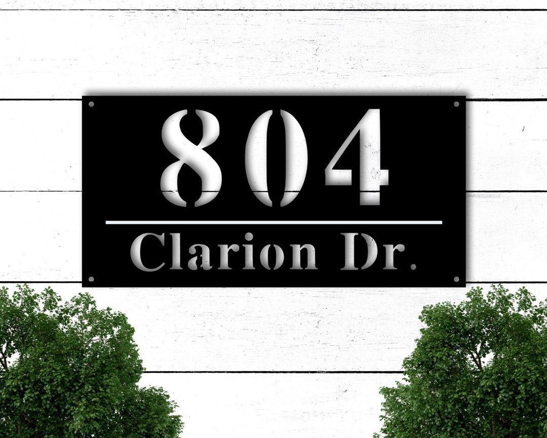 Custom Metal Address Sign, Custom Street Address Sign, Metal House ...