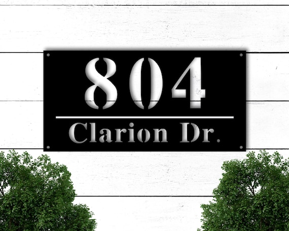 Custom Metal Address Sign Custom Street Address Sign Metal - Etsy