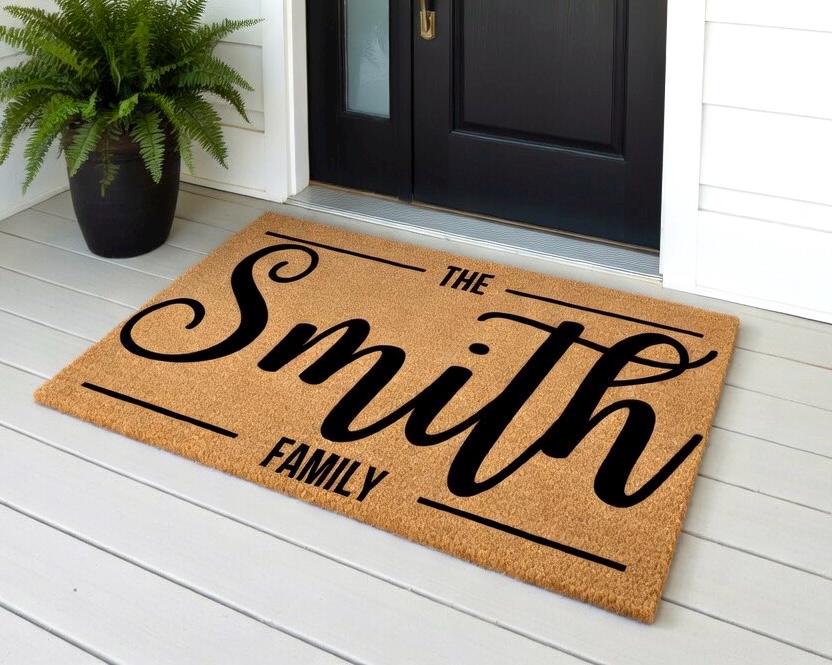 Personalized Welcome Mat, Custom Doormat, Family Name Doormat, Last ...