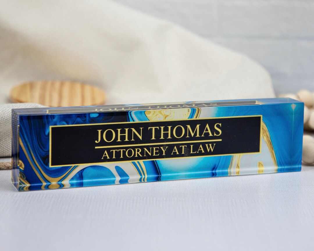 Personalized Name Plate for Desk, Custom Office Decor, Name Plate Sign ...