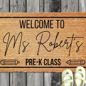 Custom Doormat for Classroom Doormat Teacher Gifts Personalized Teacher ...