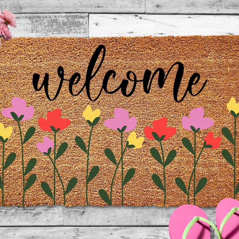 Spring Doormat - Etsy