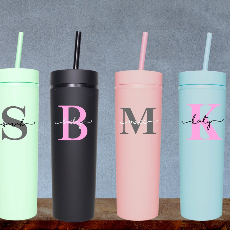 Tumbler Monogram - Etsy