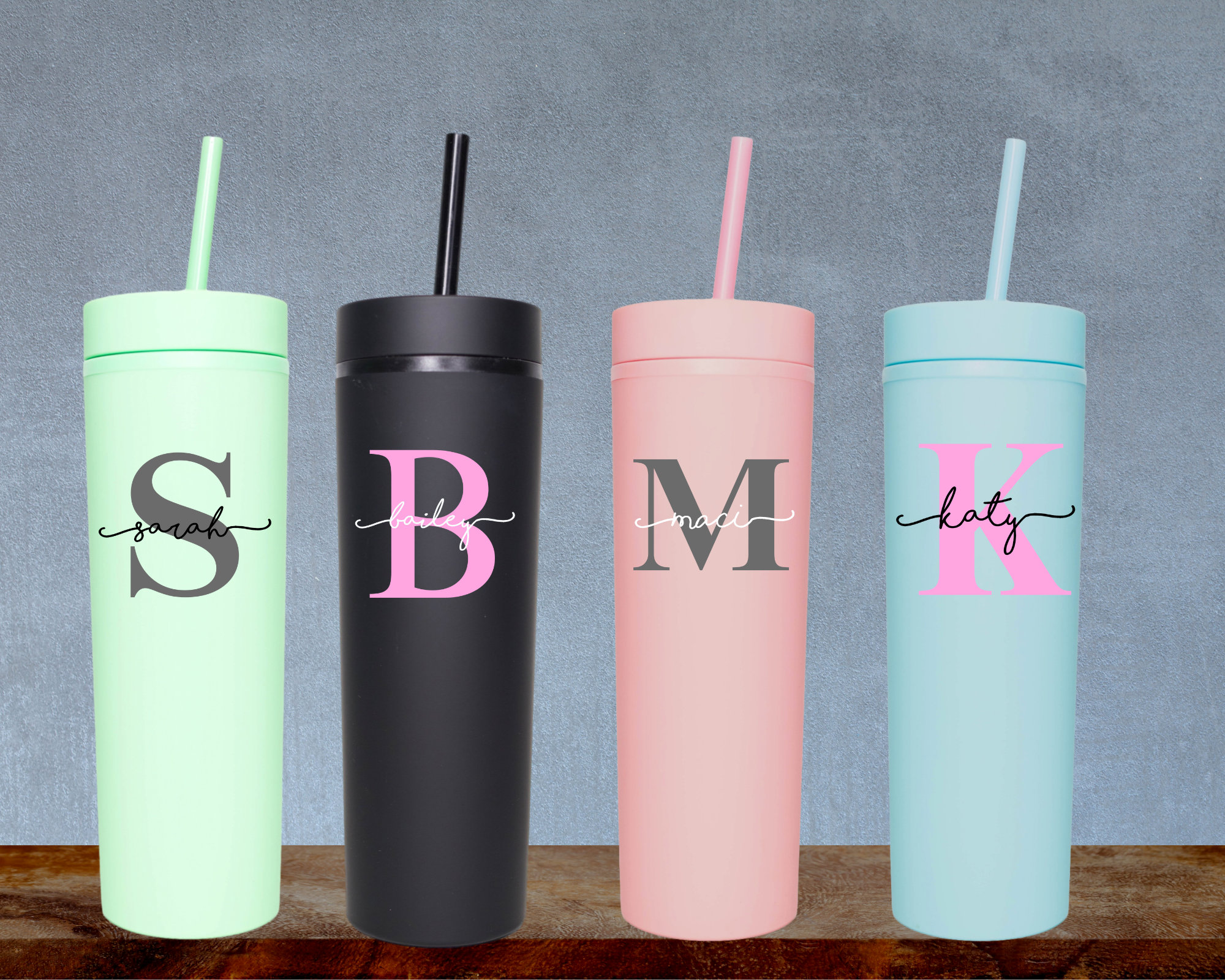 Personalized Tumbler, Custom Tumbler, Skinny Tumbler With Lid and Straw ...