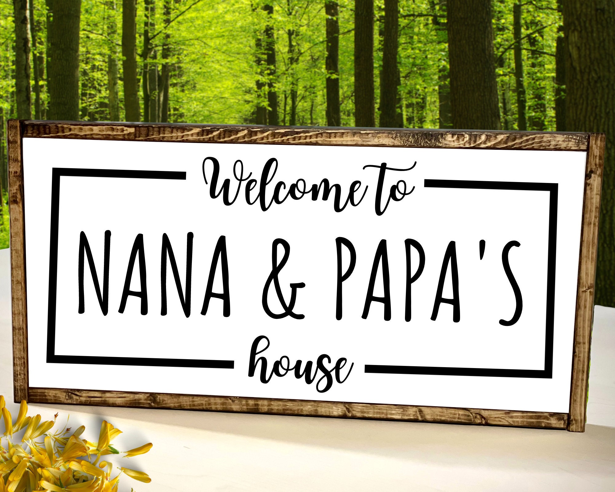 Custom Nana and Papa's House Grandparents Wood Sign Gift - Etsy