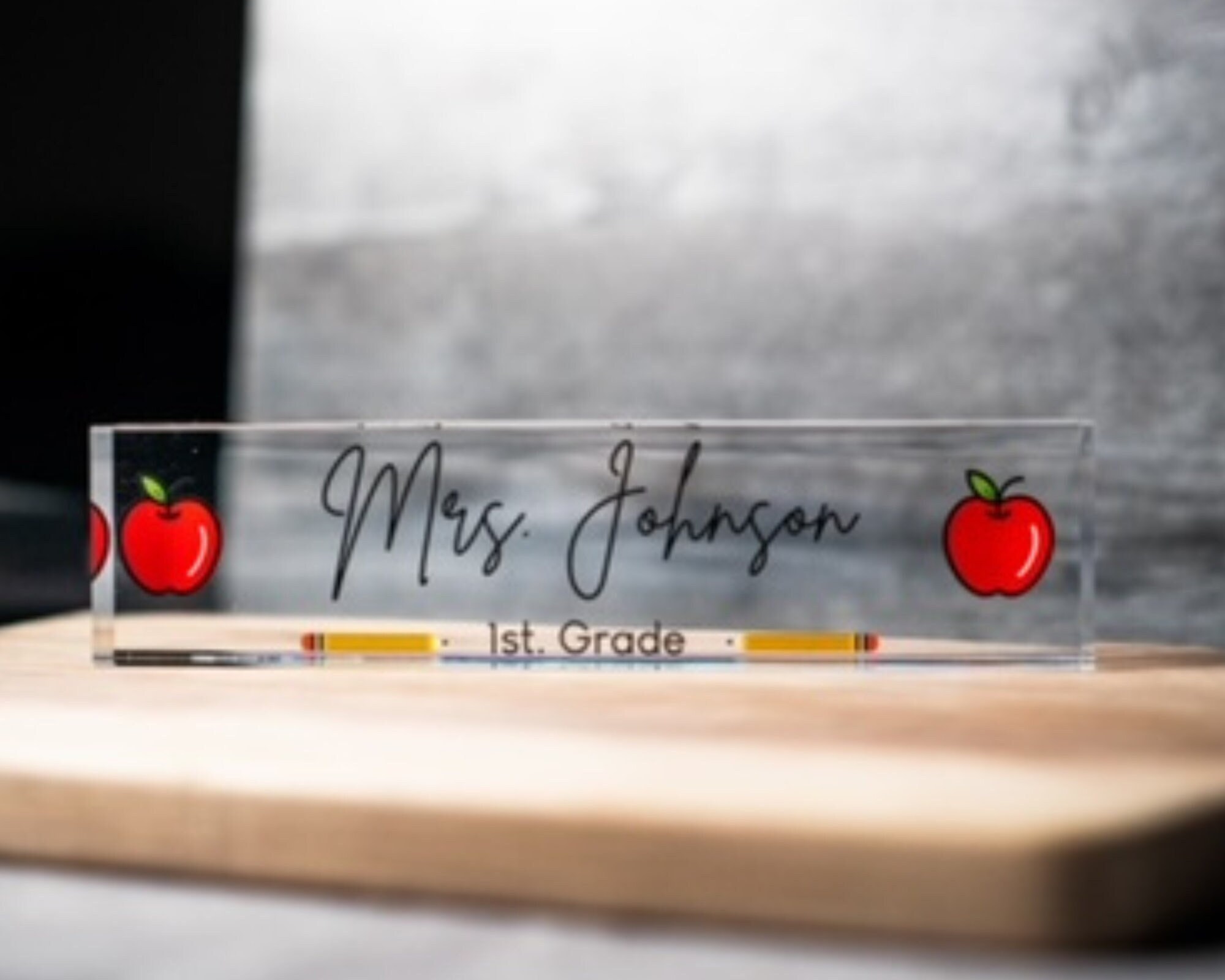 Personalized Teacher Name Plate Custom Desk Sign for - Etsy