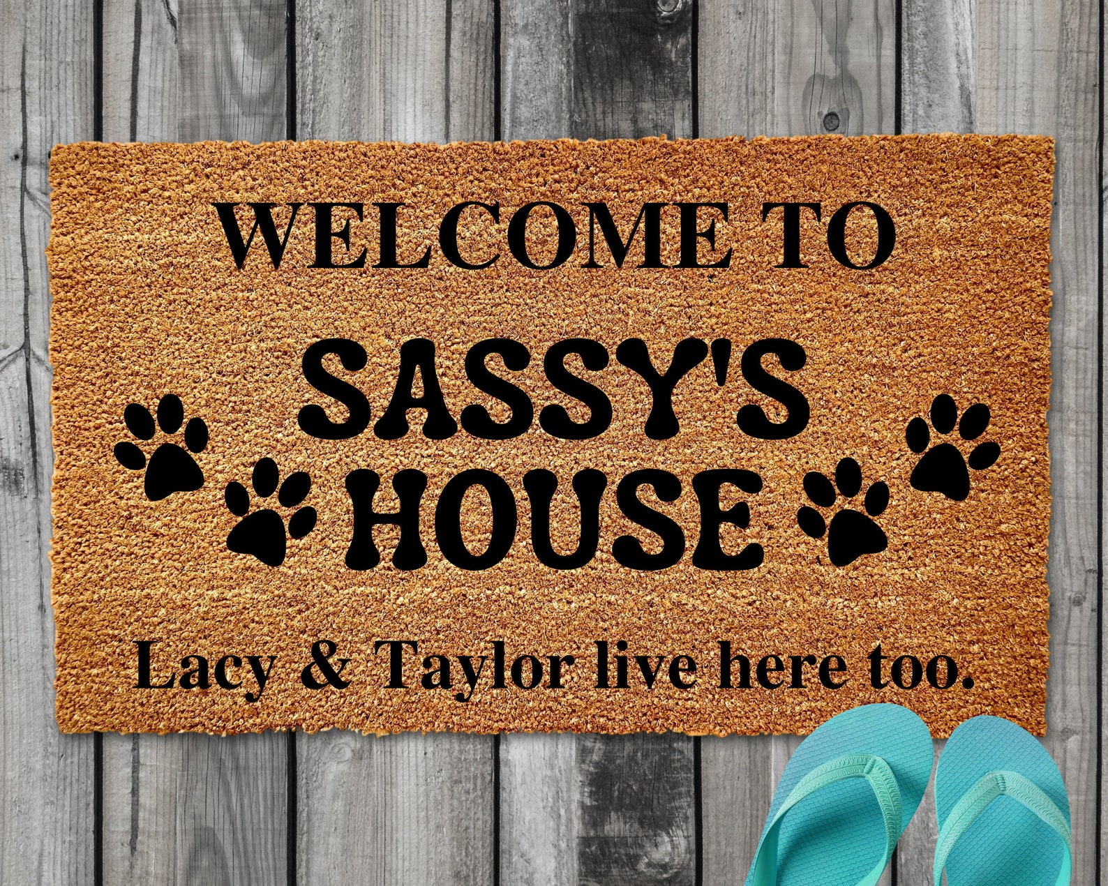 Welcome Mat for Cat-door Mat for Cats-personalized Door - Etsy