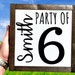 Custom Family Sign Party of Sign Party of 4 Party of 6 | Etsy